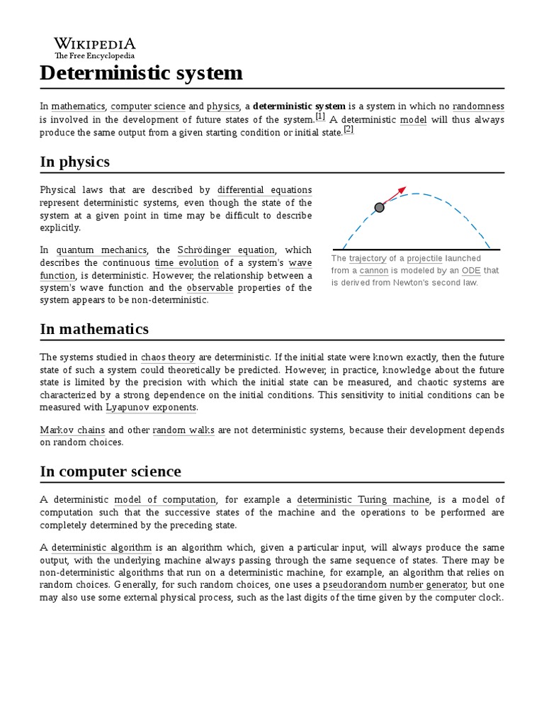 Deterministic System Download Free Pdf Science Applied Mathematics