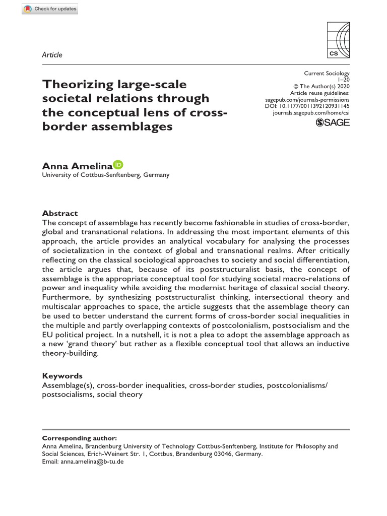 Border Assemblages | PDF | Intersectionality | Sociology