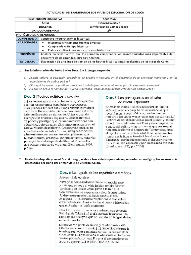 ACTIVIDAD N 02 2do CCSS | PDF