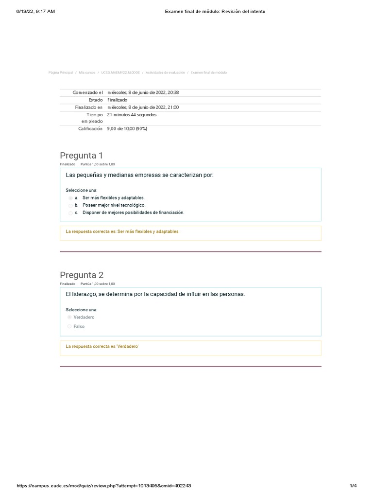Examen Final de Módulo - Revisión Del Intento 4 | PDF