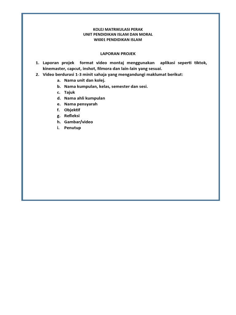 Laporan Projek | PDF