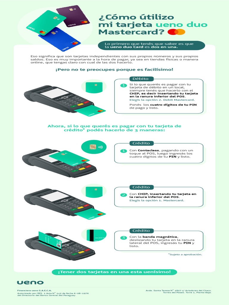 Instructivo Ueno Duo Card | PDF | Tarjeta de crédito | Tarjeta de débito