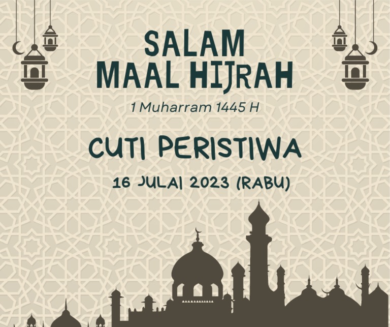 Template Cuti Maal Hijrah | PDF