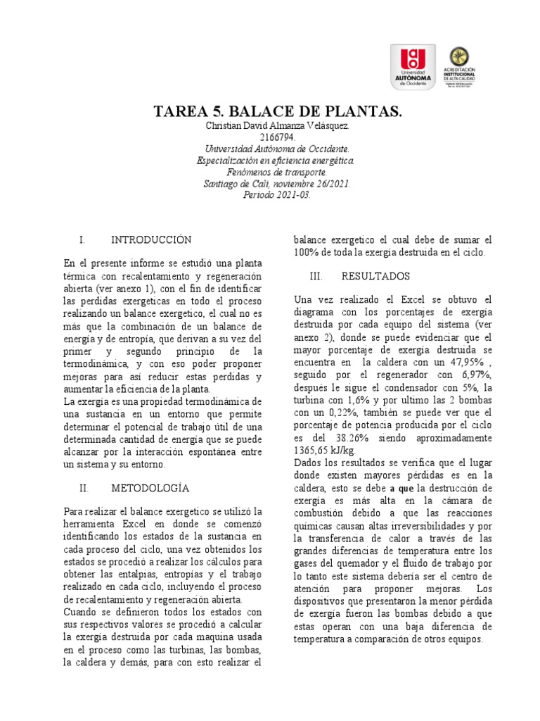 Tarea 5 FDT | PDF | Ejercicio | Gases