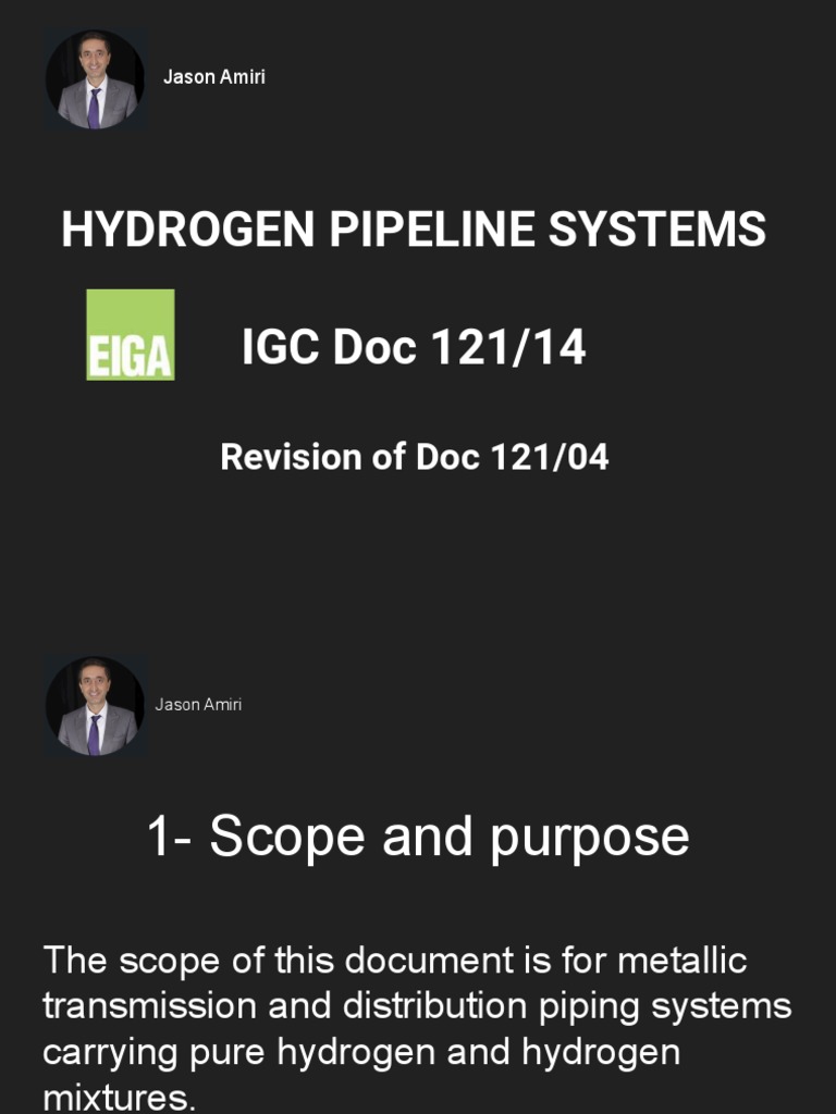EIGA Doc 121/14: Hydrogen Pipeline Standards | PDF | Civil Engineering ...