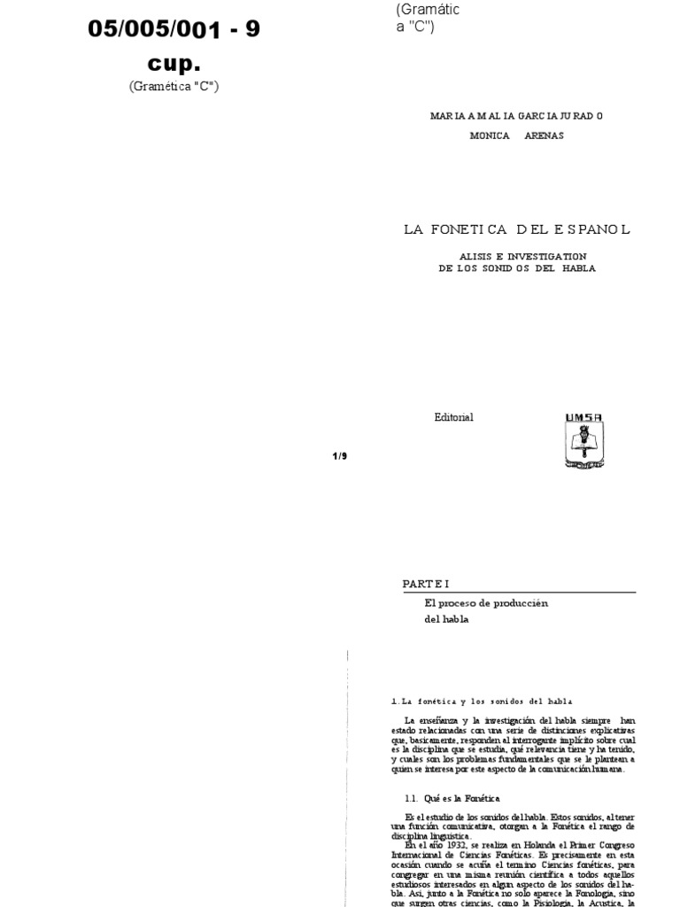 Fonética Española: Análisis Sonoro | PDF | Fonética | Vocal