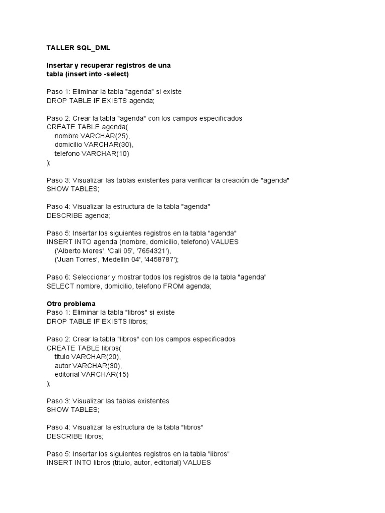 03 - 3 - CONSULTA - DML - Amorocho Lievano - Juan Camilo | PDF ...