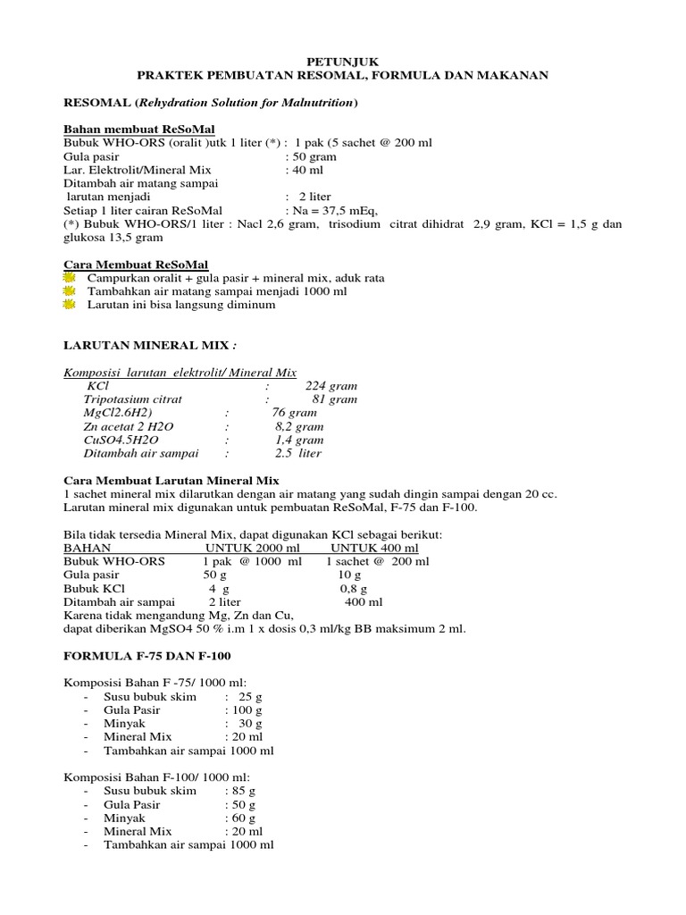 Praktek Pembuatan Formula | PDF