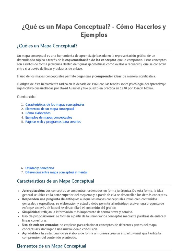 Qué Es Un Mapa Conceptual | PDF | Cognición | Ciencia cognitiva