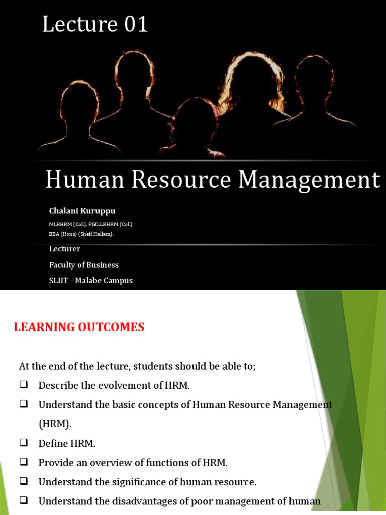 L1 - Introduction To HRM | PDF | Human Resource Management | Human ...