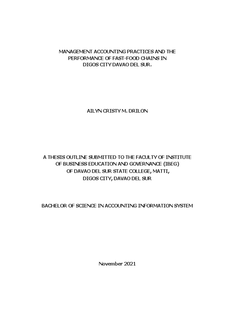 Drilon - Thesis For Outline Defense | Download Free PDF | Investing ...