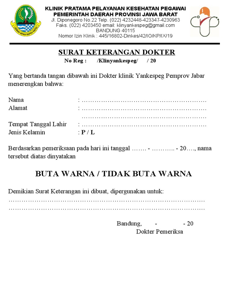 Surat Keterangan Dokter Pdf