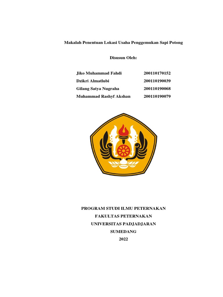 Makalah Kelompok 1 Penentuan Lokasi Usaha Peternakan Penggemukan Sapi ... Makalah Kelompok 1 Penentuan Lokasi Usaha Peternakan Penggemukan Sapi ...