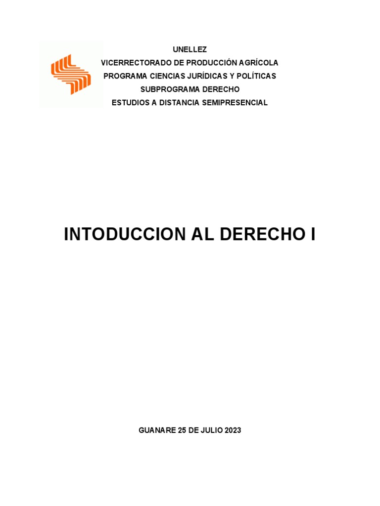Introduccion Al Derecho Pdf Regulación Constitución