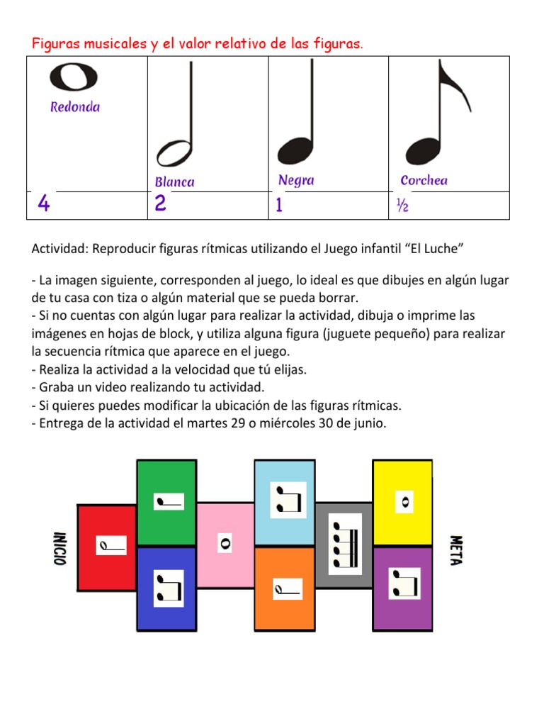 Actividad de Figuras Musicales | PDF
