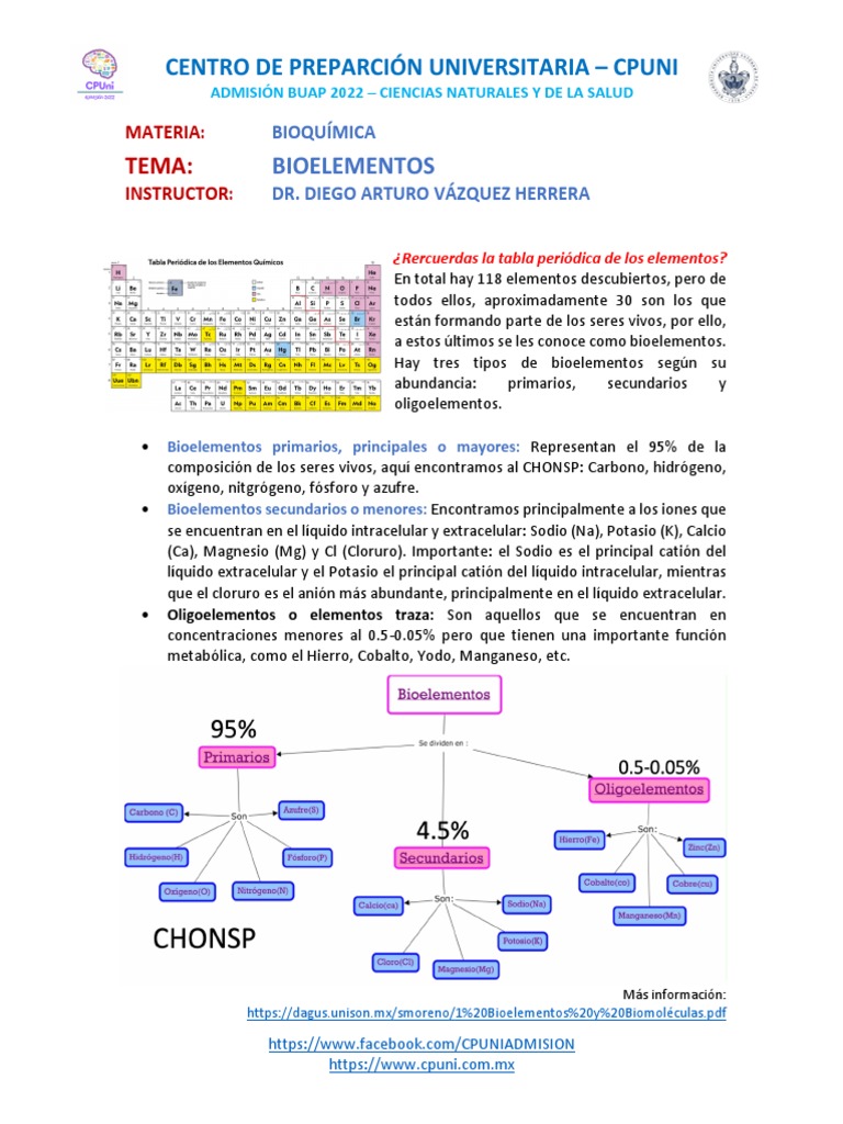 Tema 2. Bioelementos | PDF