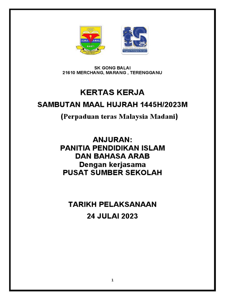 Kertas Kerja Maal Hijrah | PDF