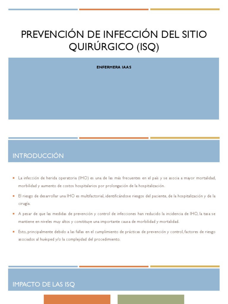 4 - Prevención de Infección Del Sitio Quirúrgico | Descargar gratis PDF | Cirugía | Antimicrobiano