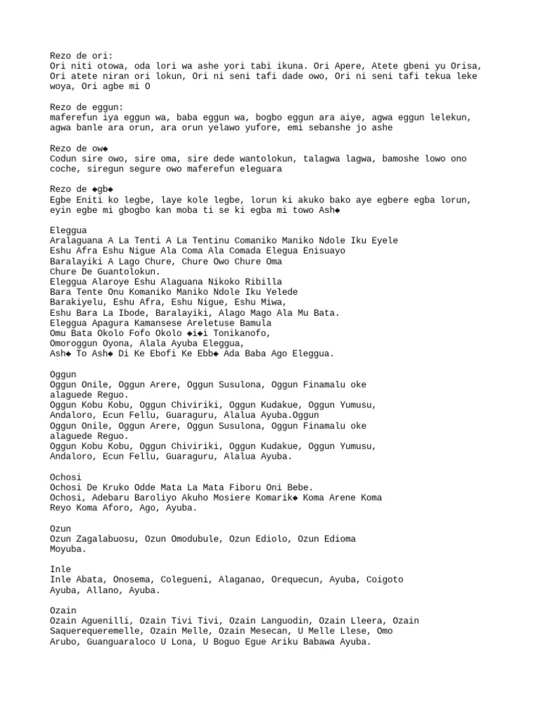 Rezos 1 | PDF | Antropología De La Religión | Deidades