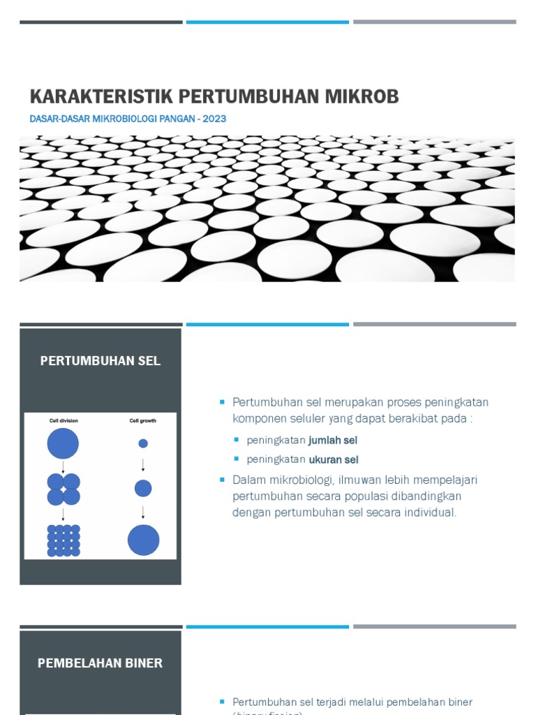 Karakteristik Pertumbuhan Mikrob 2023 | PDF