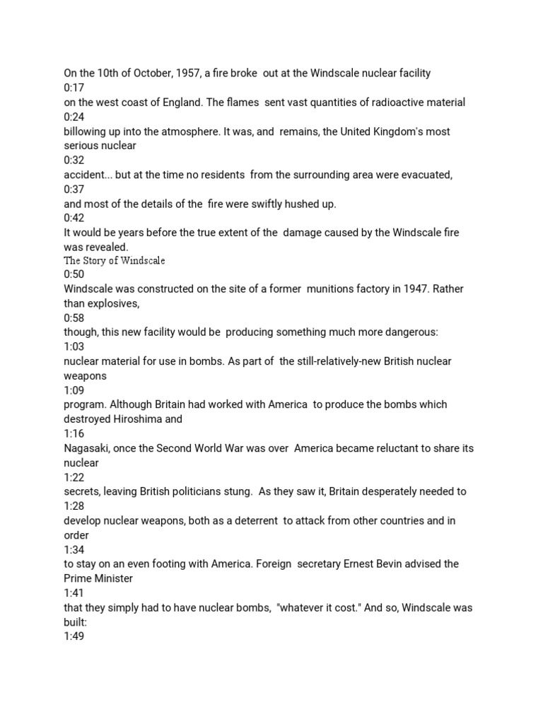 Windscale | PDF | Nuclear Fuel | Nuclear Energy