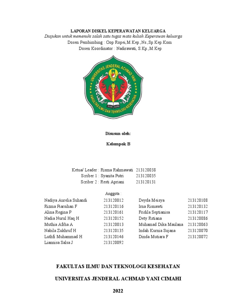 Laporan Diskel Keperawatan Keluarga | PDF | Kesehatan Holistik