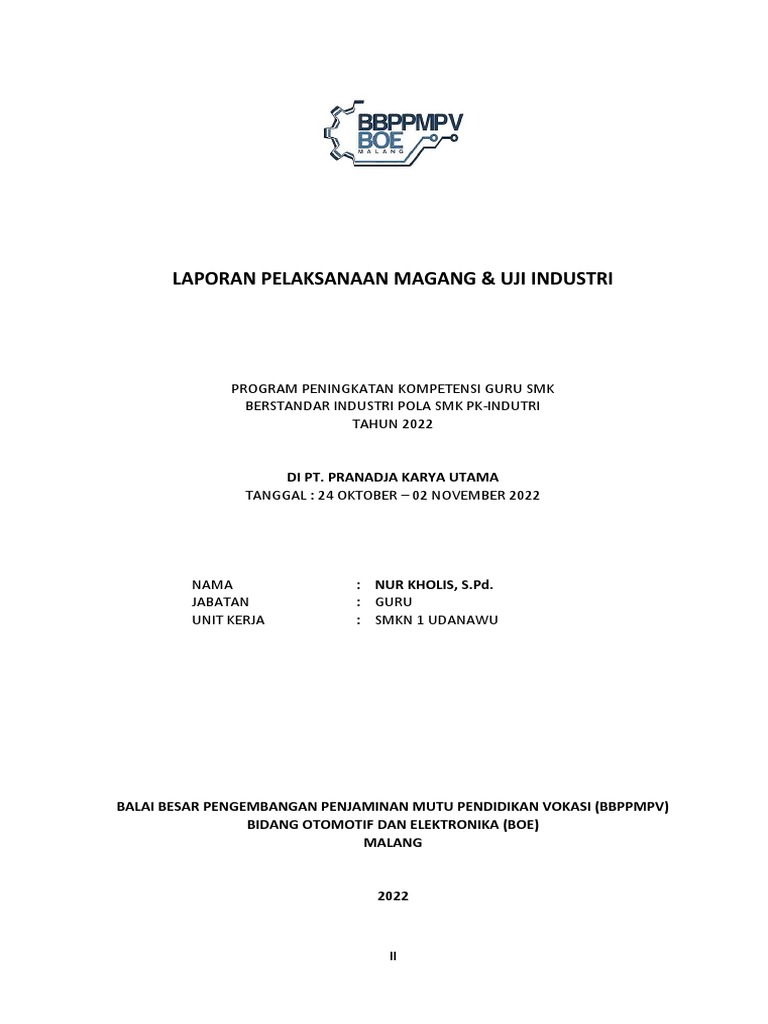 Laporan Magang FIX P Kholis | PDF