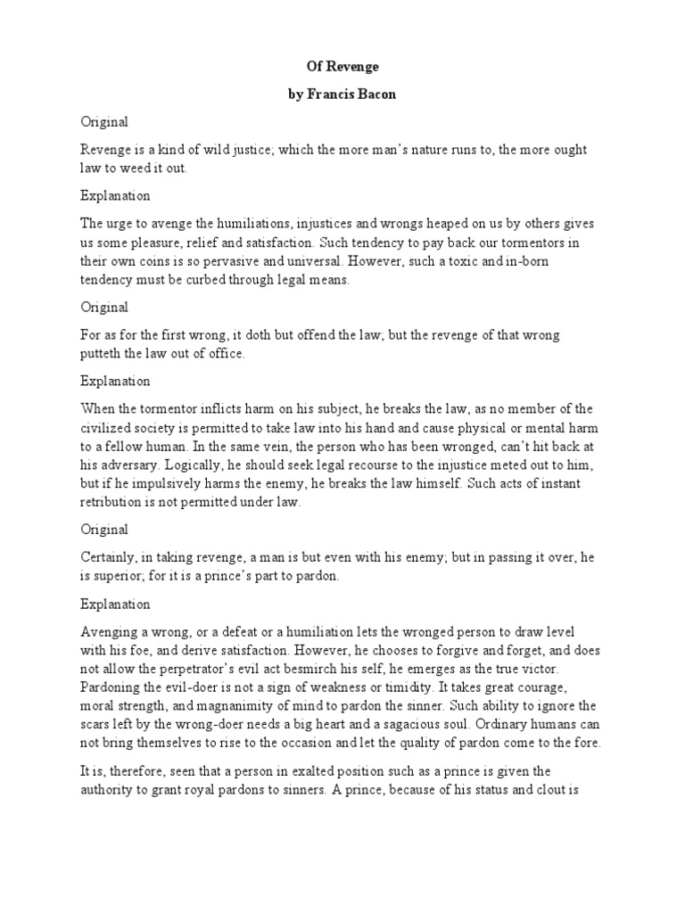 Of Revenge | PDF | Revenge | Mind