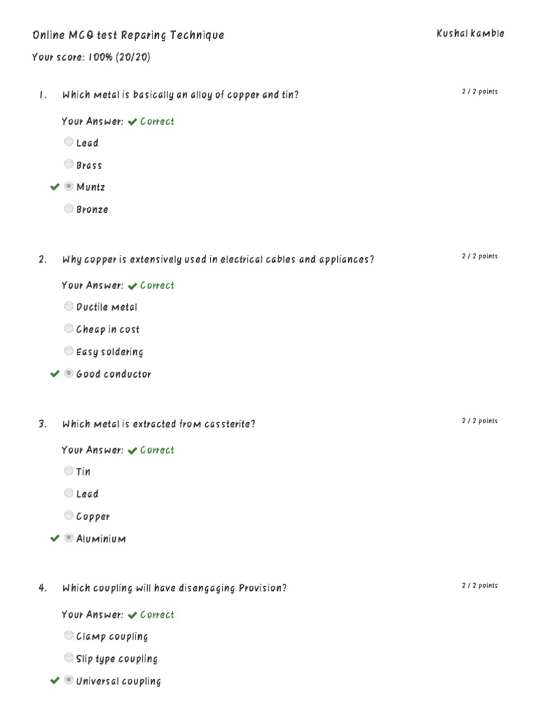 Online MCQ Test Reparing Technique | PDF | Belt (Mechanical) | Gear