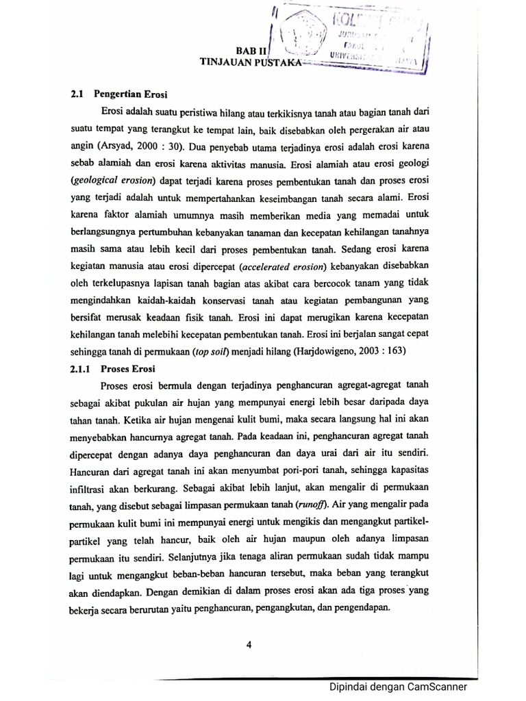 Skripsi Bab 2 Erosi | PDF