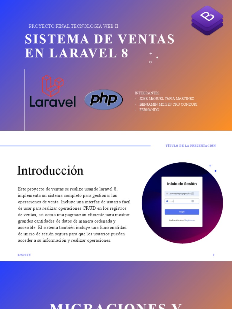 Sistema de Ventas en Laravel 8 | PDF | Bases de datos | Usuario (informática)