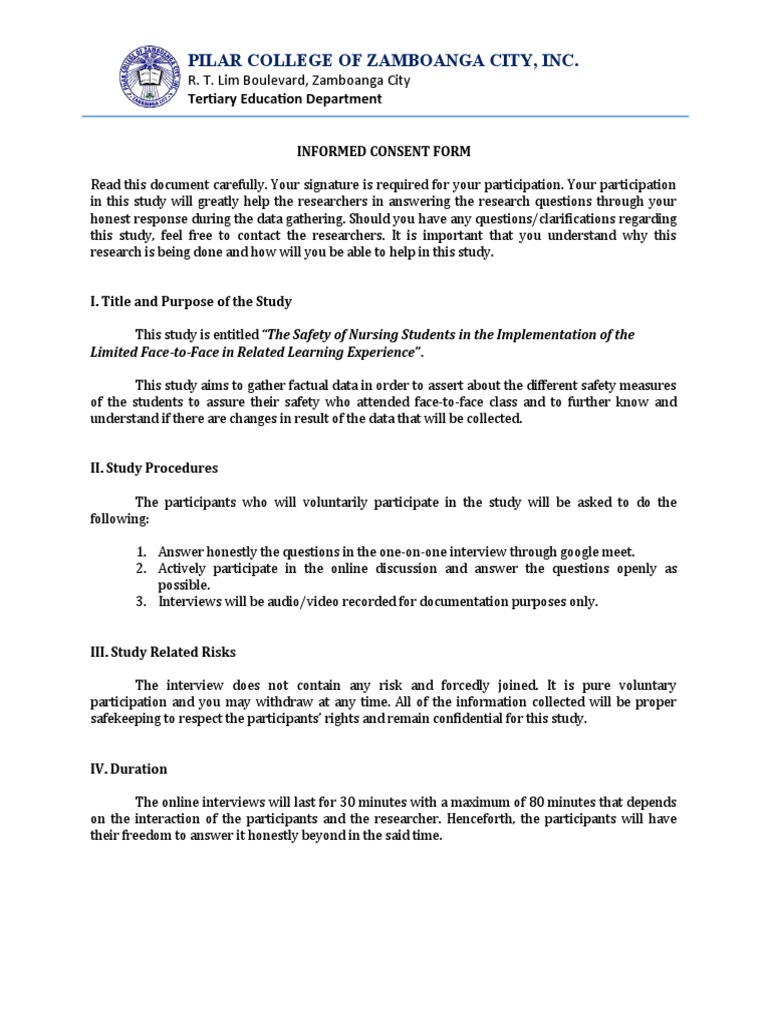 Informed Consent | PDF | Privacy | Questionnaire