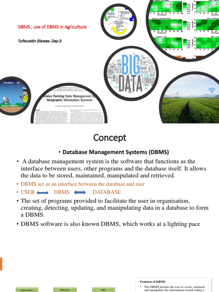DBMS Use of DBMS in Agriculture Day 3 4 | PDF