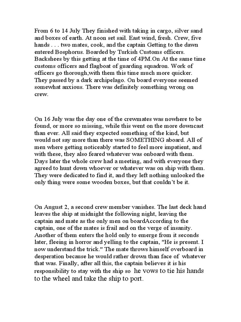 Dracula Timeline 7-8 | PDF