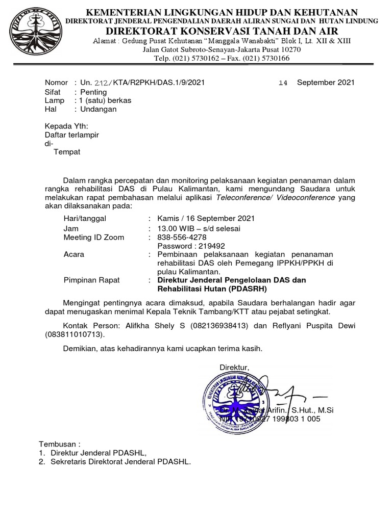 1 - Und. Percepatan Pelaksanaan Rehabilitasi DAS Pulau Kalimantan | PDF