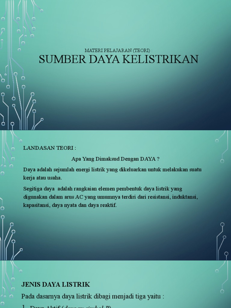 Jenis dan Rumus Daya Listrik | PDF