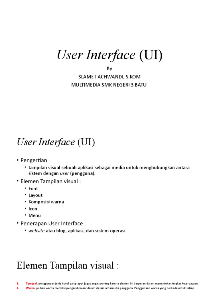 User Interface | PDF