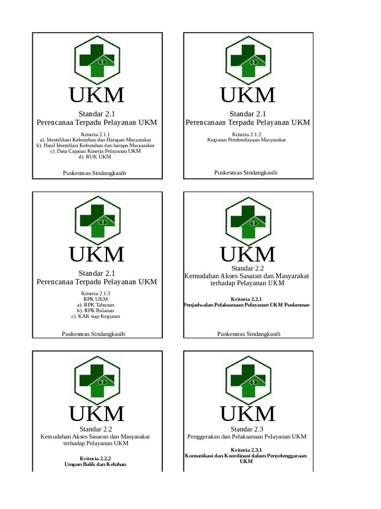 Perencanaan Pelayanan UKM Terpadu | PDF | Pengelolaan Keuangan & Uang