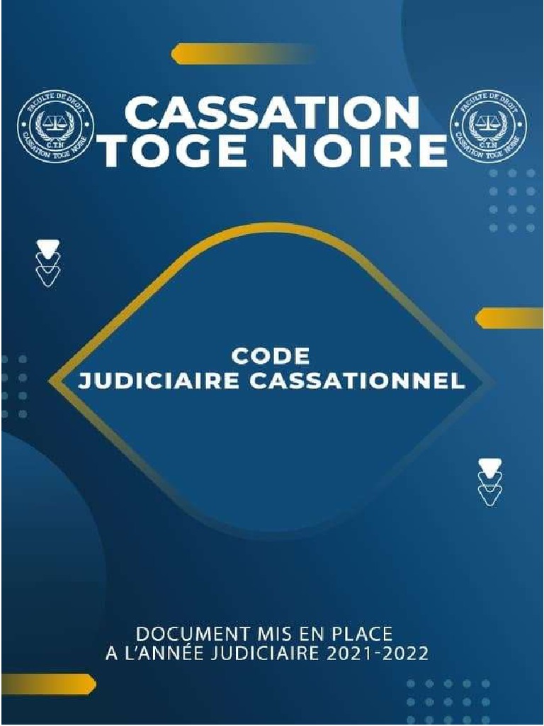 Code Judiciaire Cassationnel Version Finale | PDF | Greffier | Cour suprême des États-Unis