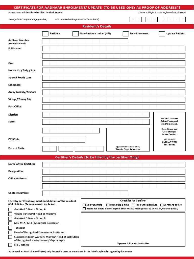 Valid Documents List | PDF