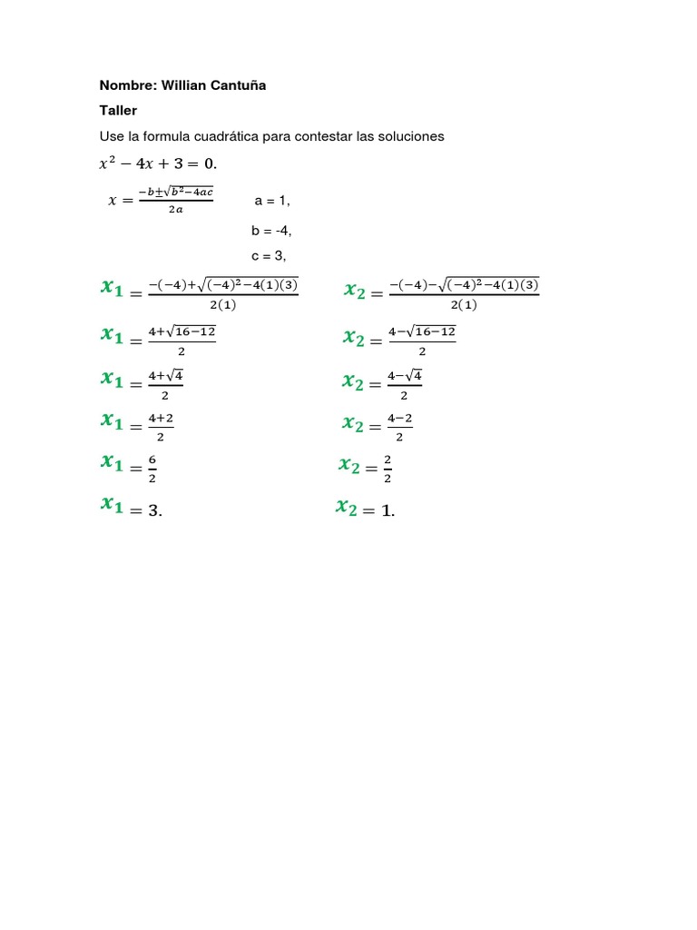 Fórmula General | PDF