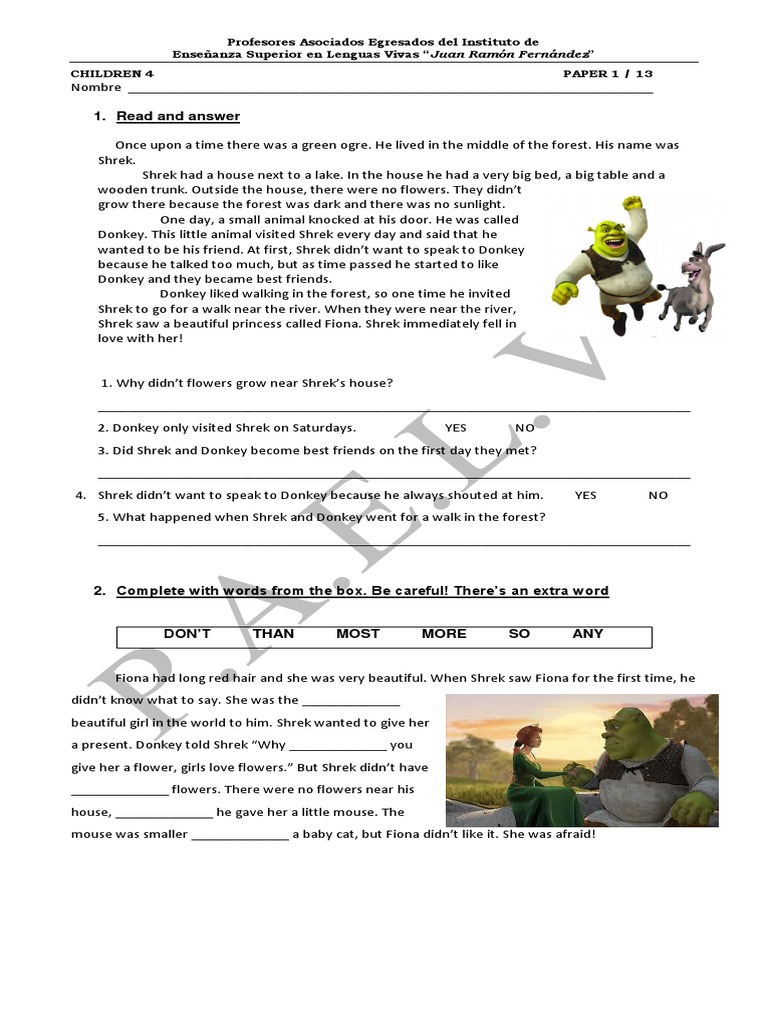 Children 4 Shrek | PDF