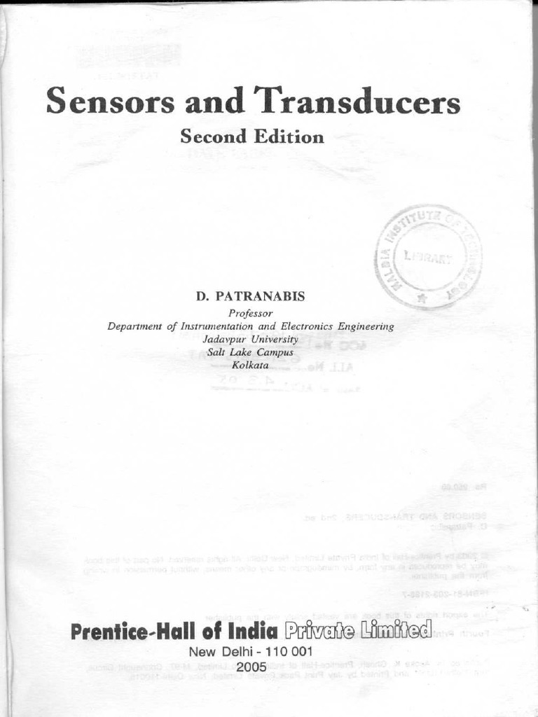 Sensors and Transducers Second Edition P | PDF | Sensor | Electrical ...