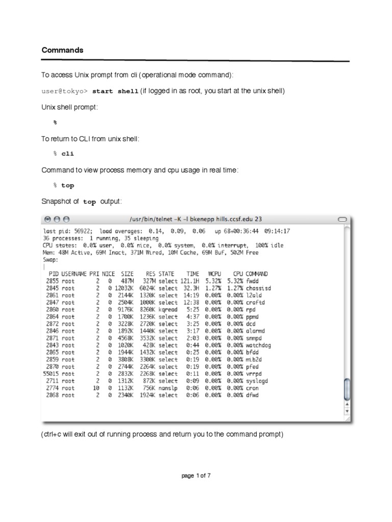 Unix Commands Command Line Interface Computer Architecture