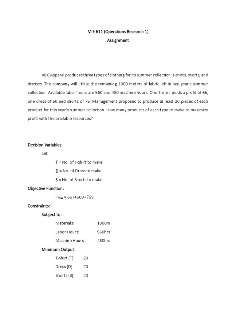 Introduction To Linear Programming | Download Free PDF | Linear ... Introduction To Linear Programming | Download Free PDF | Linear ...