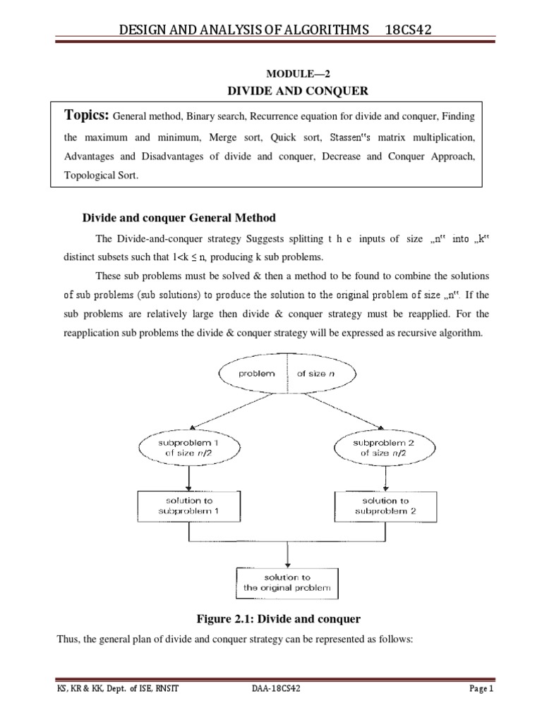 Module 2 Daa Final 20201 Pdf Mathematics Theoretical Computer Science