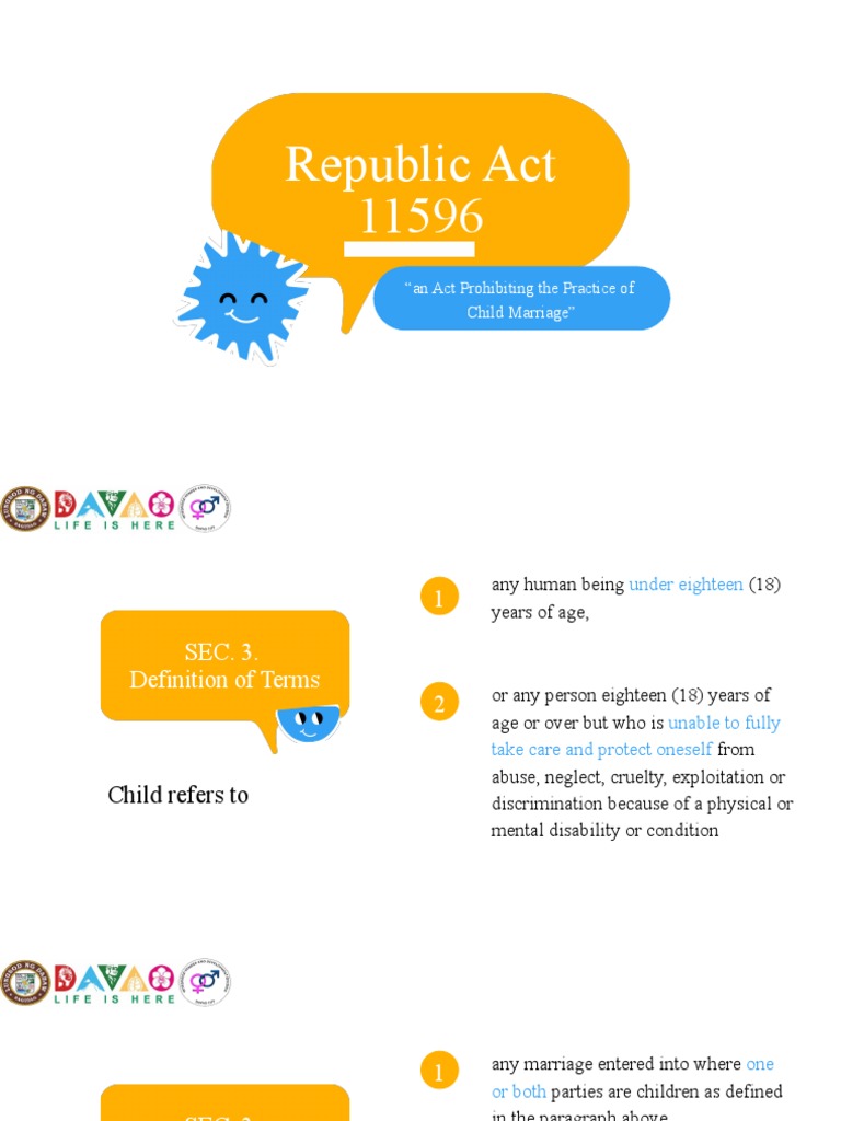 R.A. 11596 An Act Probihiting The Practice of Child Marriage | PDF