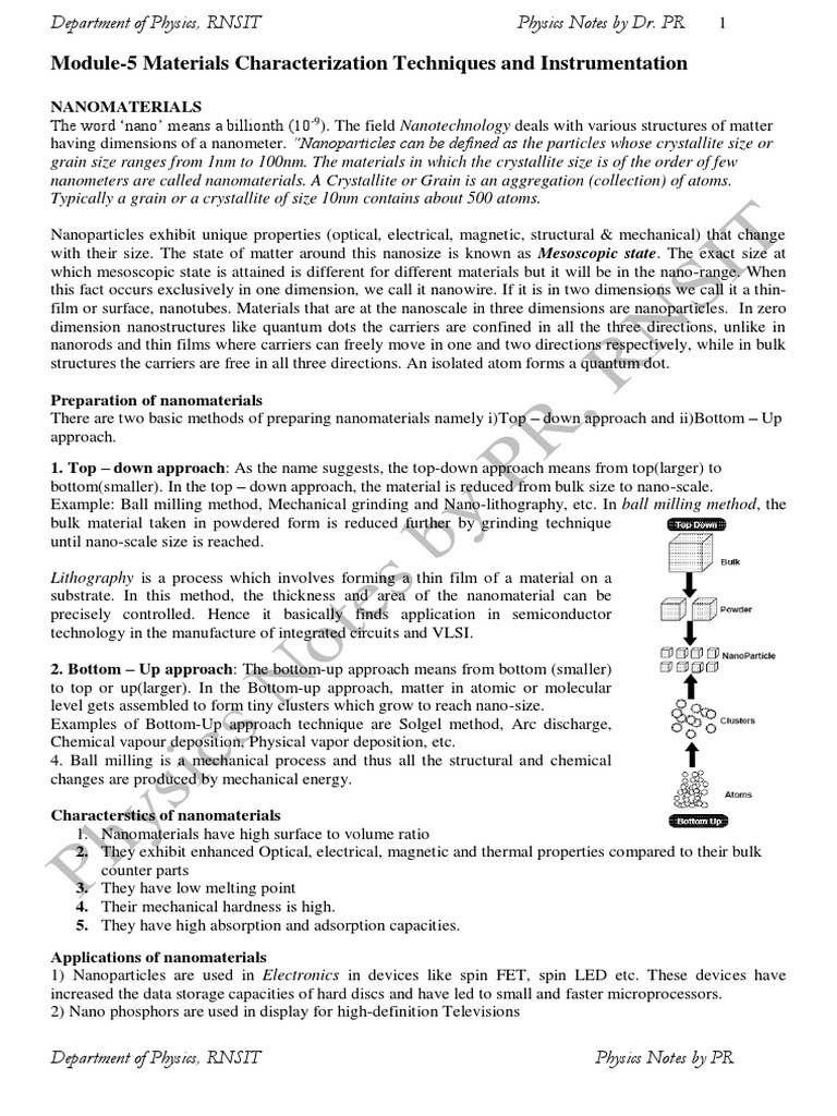 Materials Characterization Techniques and Instrumentation | PDF
