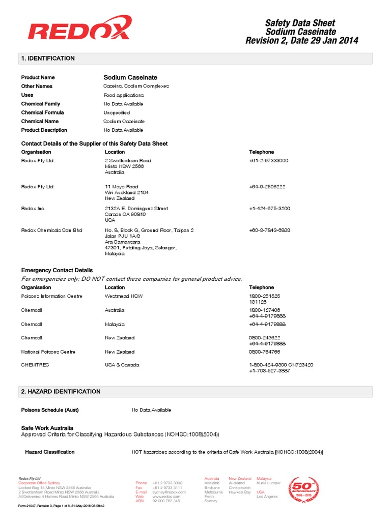 Sodium Caseinate | PDF