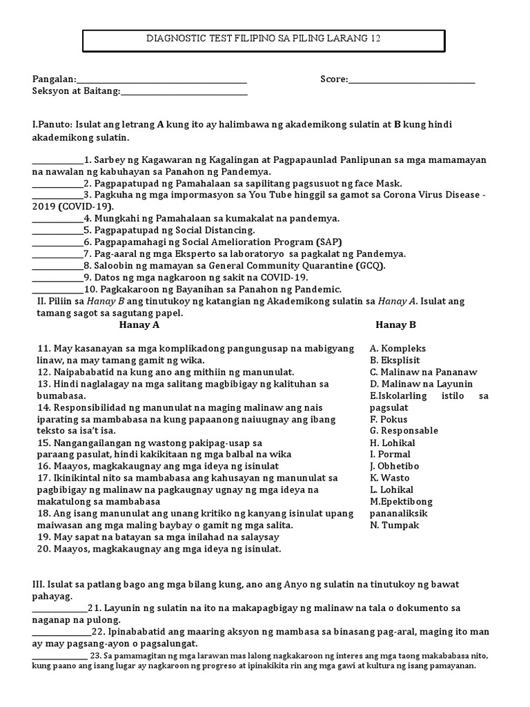 Diagnostic | PDF